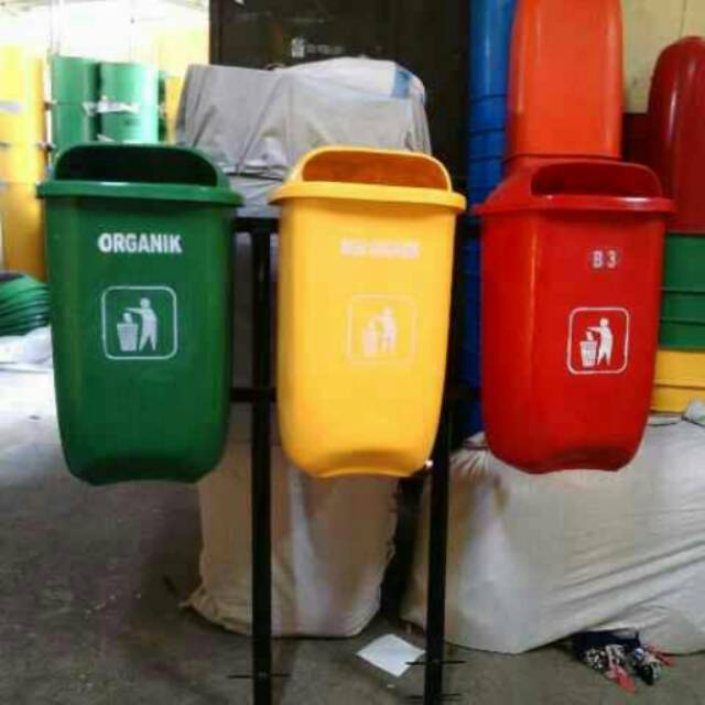 Trash Can 3in1 fiberglass 50L | Shopee Malaysia