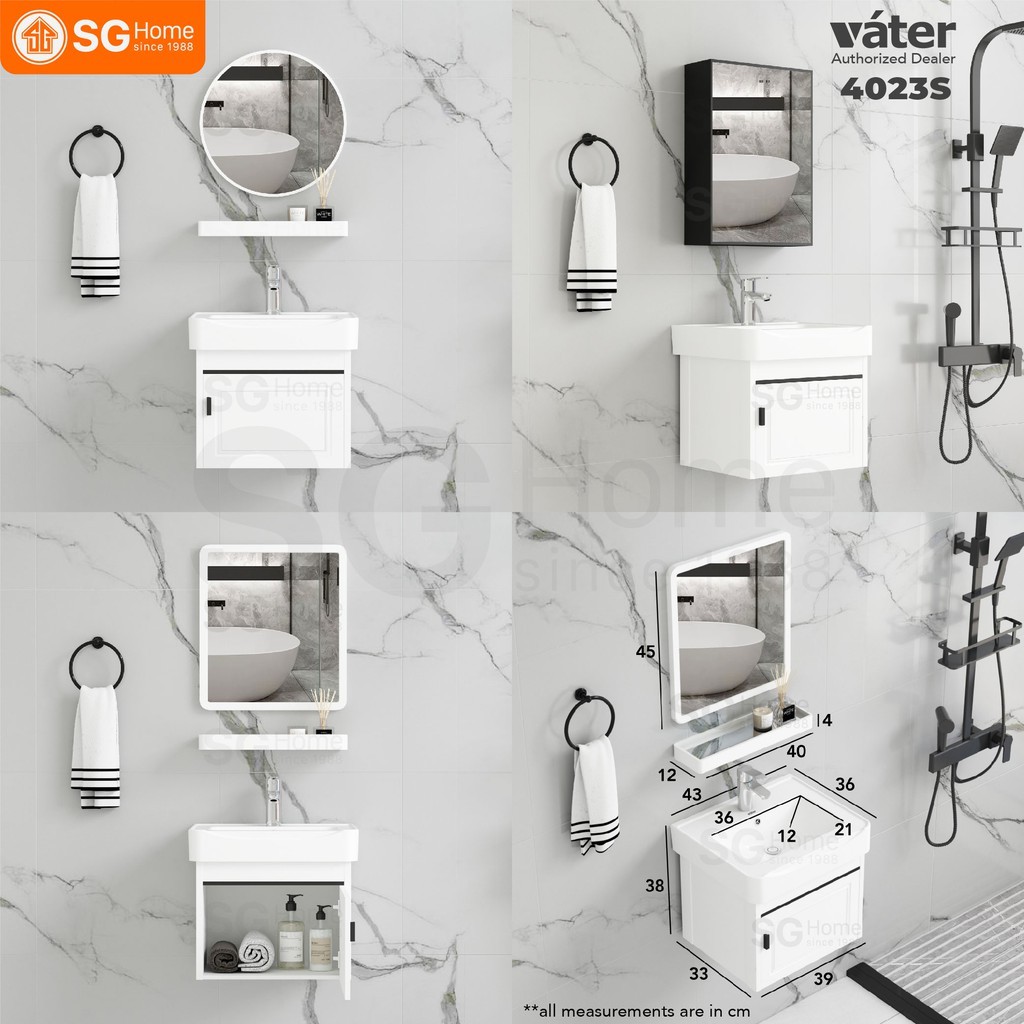 VATER] 4013/23/33 Series Aluminium Bathroom Cabinet Mirror Ceramic ...