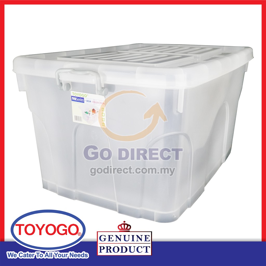 TOYOGO 124L Storage Box with Wheels (9809) Large Transparent Container ...