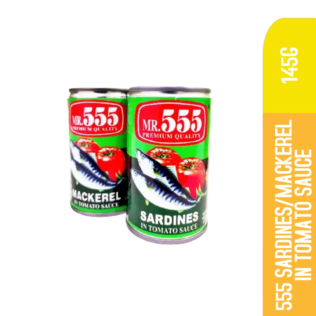 555 SARDINES/MACKEREL IN TOMATO SAUCE 145G 9555587502009 / ...