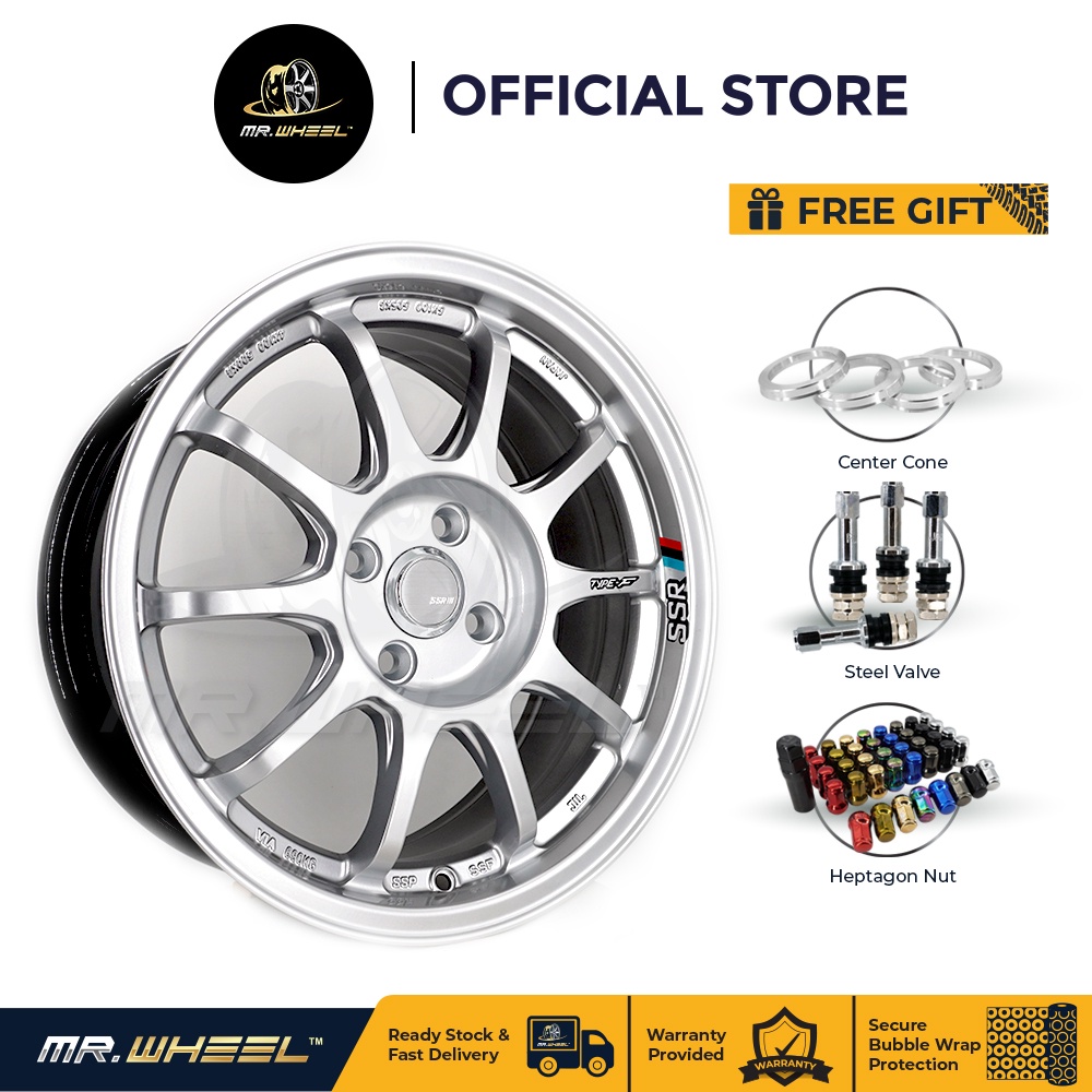 New Sport Rim SSR TYPE-F 16x7 4x100 ET40 16 inch Mr Wheel Myvi Alza ...