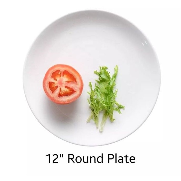 Dinner Plate Round KFC Shallow Plates Pinggan Ceramic 11"/12" Food Dish ...