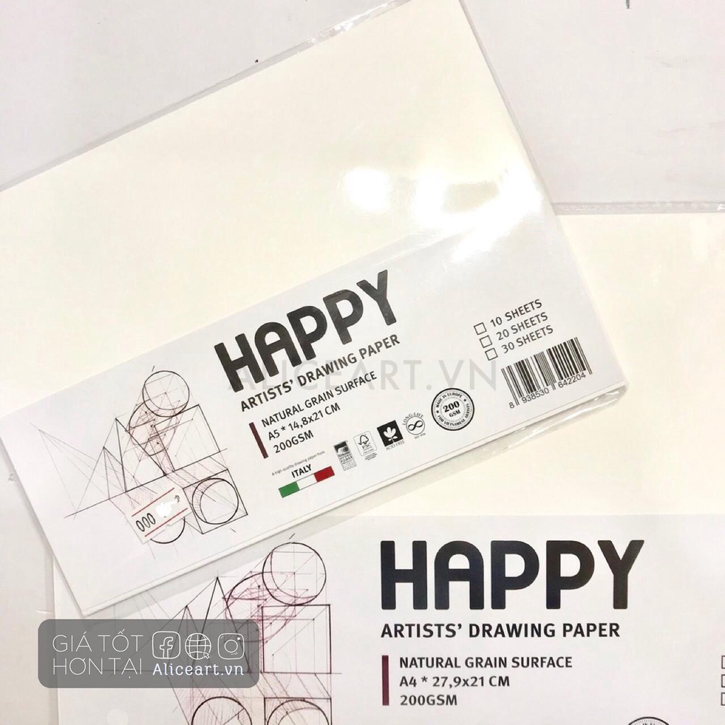 Odd HAPPY Pencil Drawing Paper Set, Powder Color Drawing, Watercolor ...