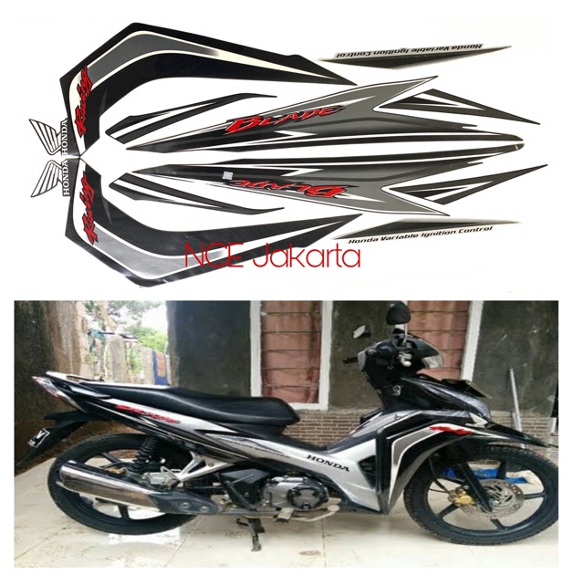 HITAM Black HONDA BLADE 2012 STRIPING Sticker | Shopee Malaysia