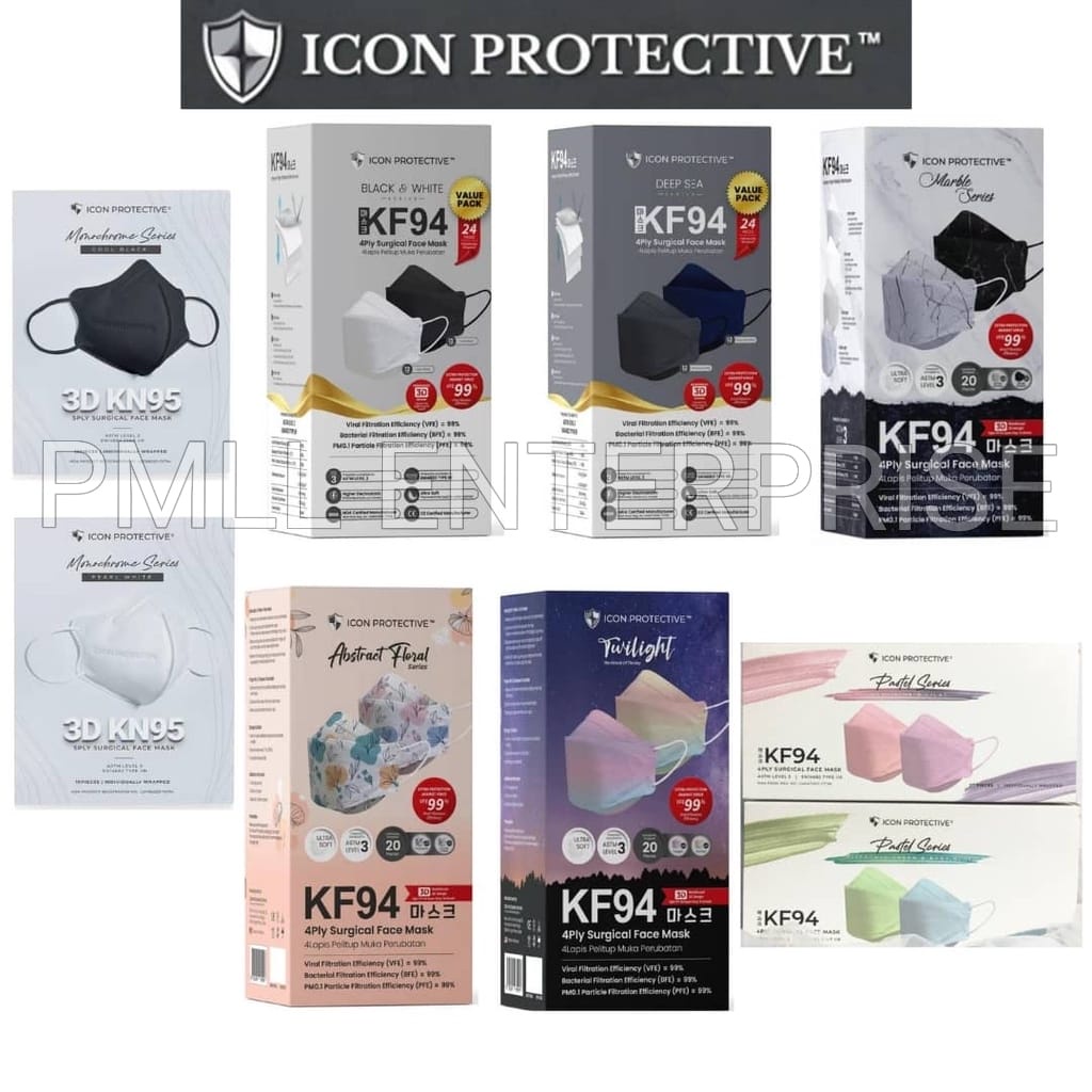 Icon Protective KN95 / KN94 / 4 Ply Surgical Protective Face Mask ...
