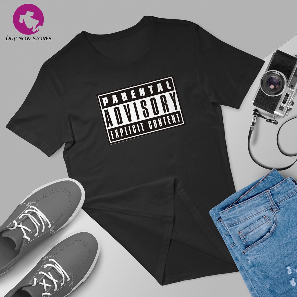 PARENTAL ADVISORY EXPLICIT CONTENT BIG LOGO TSHIRT COTTON UNISEX BAJU ...