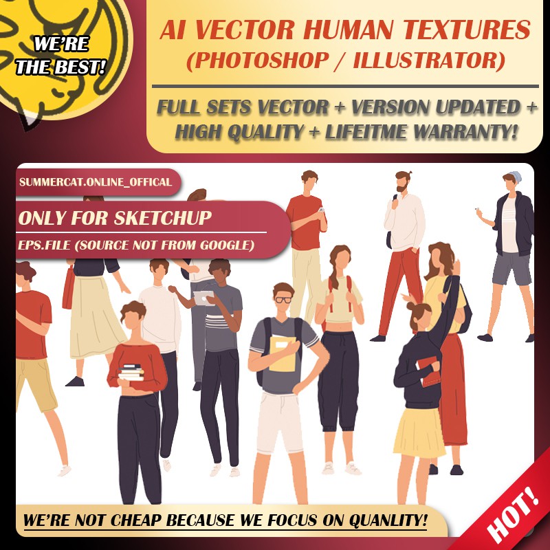 SKU99 Human textures vectors Illustrator photoshop template AI PS ...