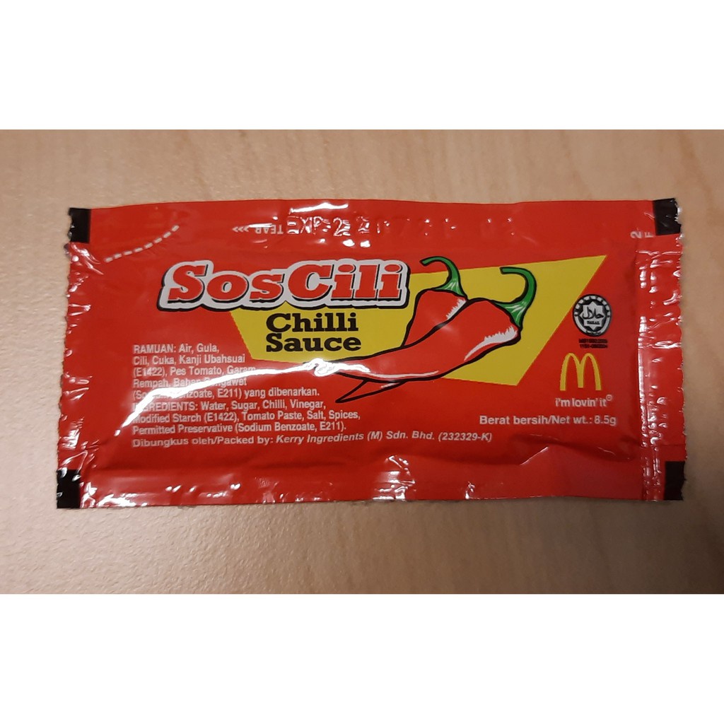 SOS CILI PAKET KECIL / CHILLI SAUCE IN SMALL PACKET(TRAVEL PACK ...