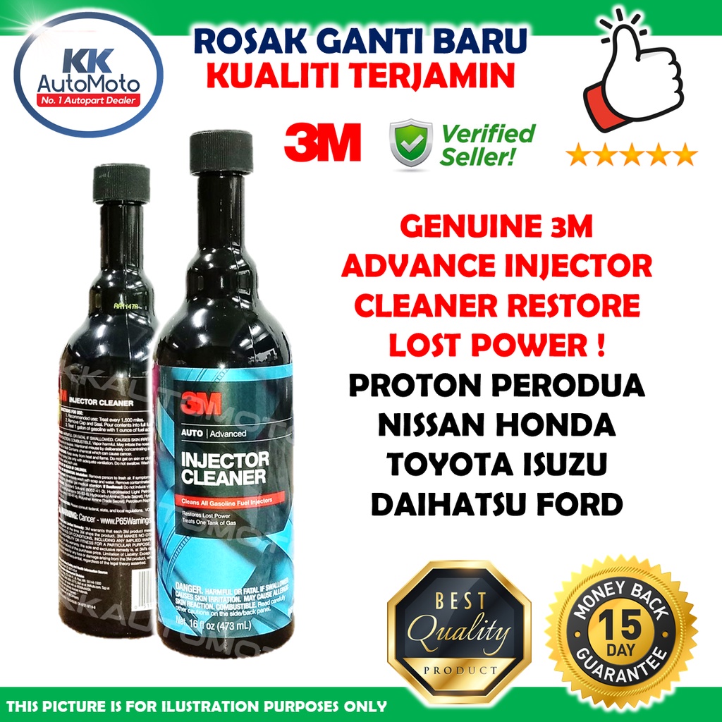 1 Botol 3M USA Advance Gasoline Fuel Injector Cleaner Pencuci Tangki ...
