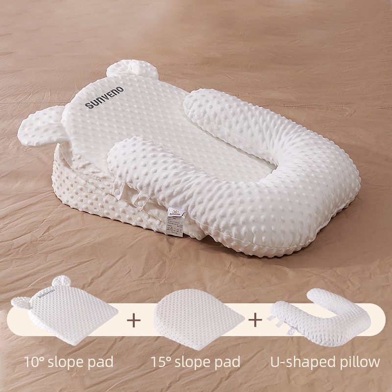 SUNVENO Portable Baby Anti-spill Milk Pillow, Newborn Baby Feeding ...