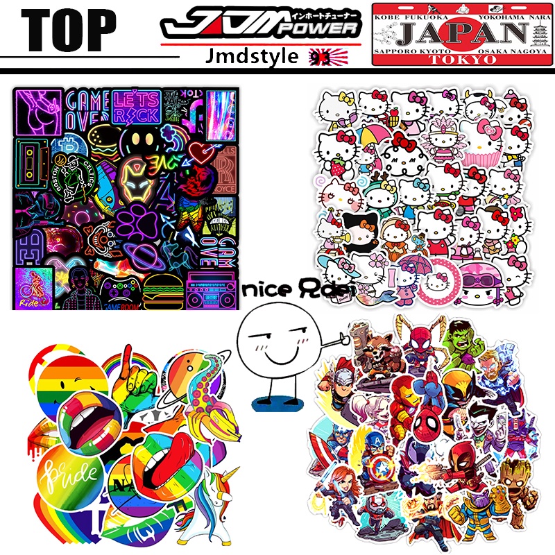 Neon/Marvel/Hello Kitty The Avengers Cute Super Hero Cartoon Stickers ...