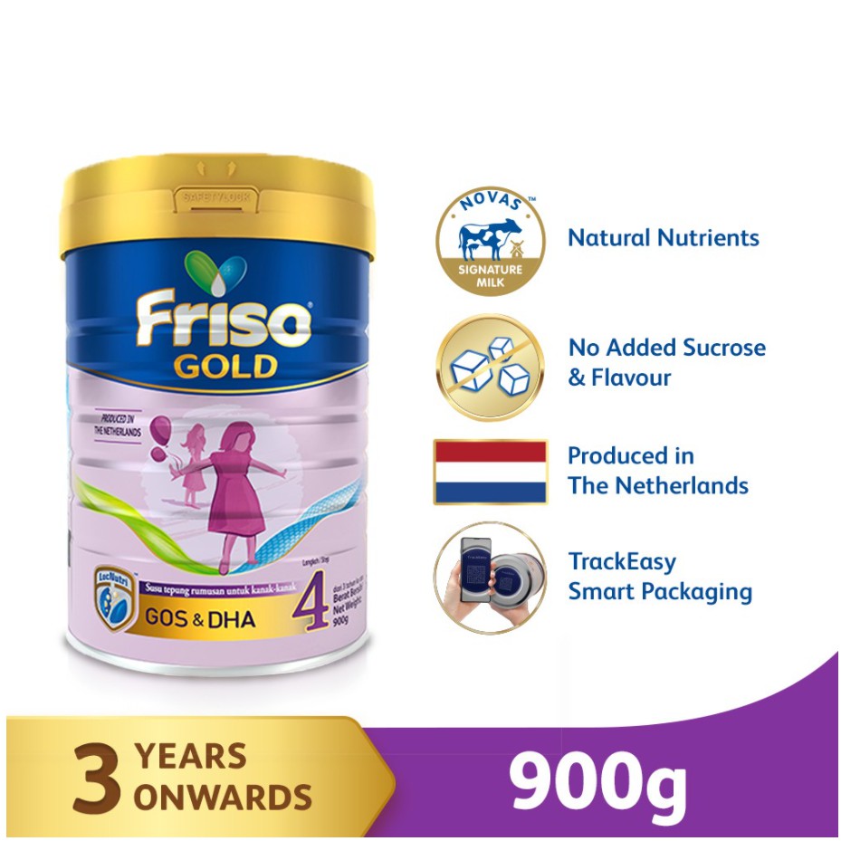 [New Launch] Friso Gold Step 4 Milk Formula (900G) | Shopee Malaysia