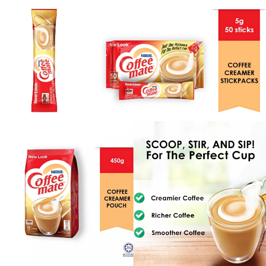 Nestle Coffee Mate 450G /Coffeemate Stick pack 50X5G (Non Daily Creamer ...