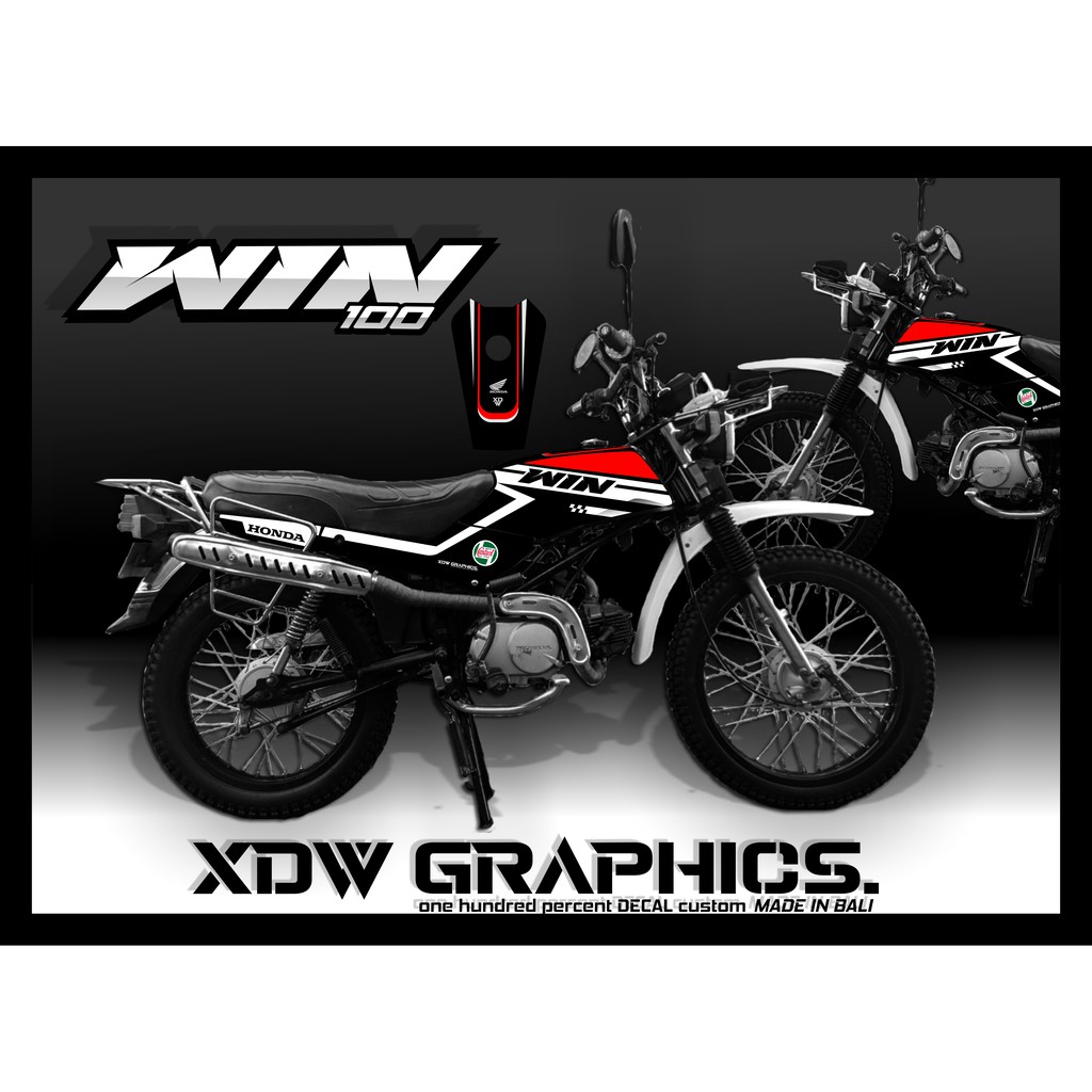 Honda win 100 Sticker Variation full Body castrol oil | Shopee Malaysia