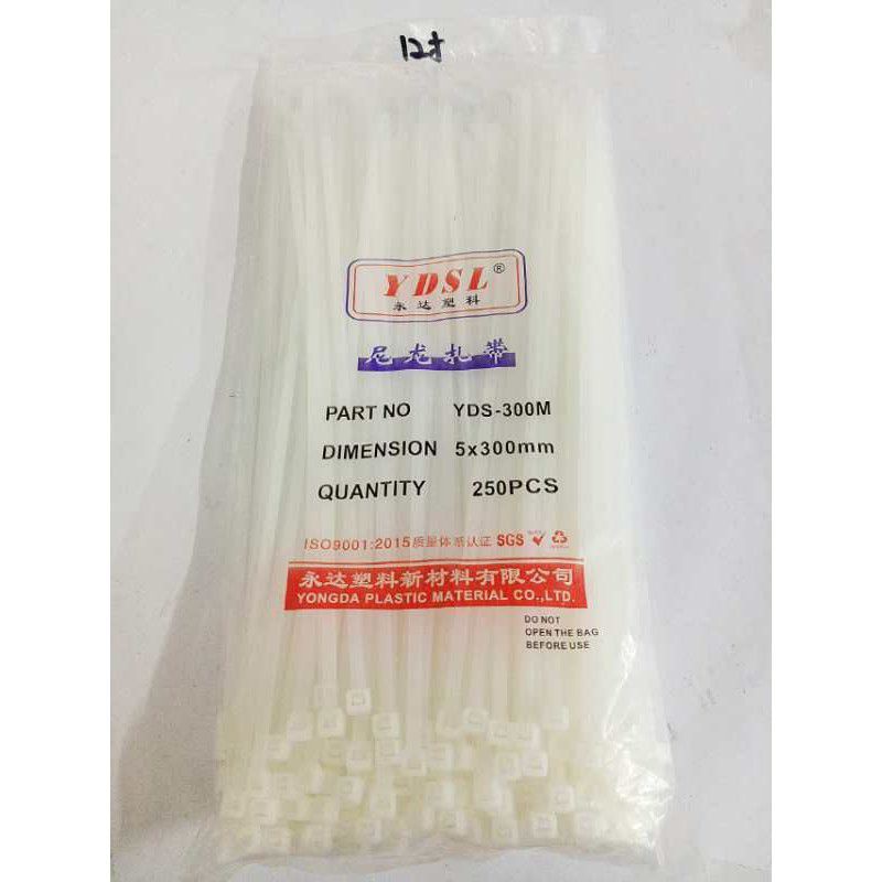 PVC Link Cable Tie 12" 300mm X 5mm White (Packet of 250 Lth) | Shopee ...