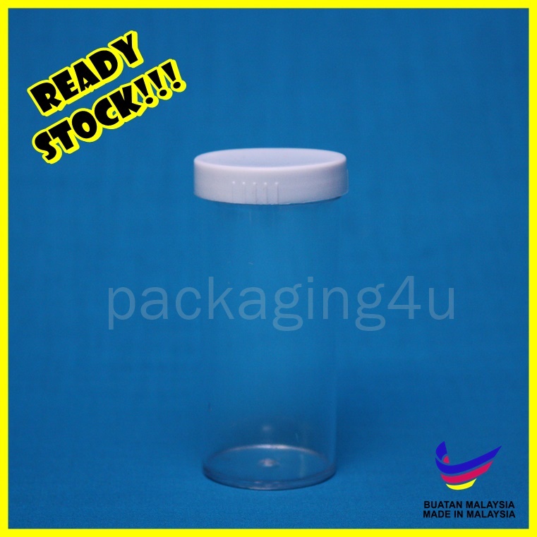 60 g -2 oz Pill box Clear (144 pcs) Botol Ubat kosong /Bekas Kapsul ...