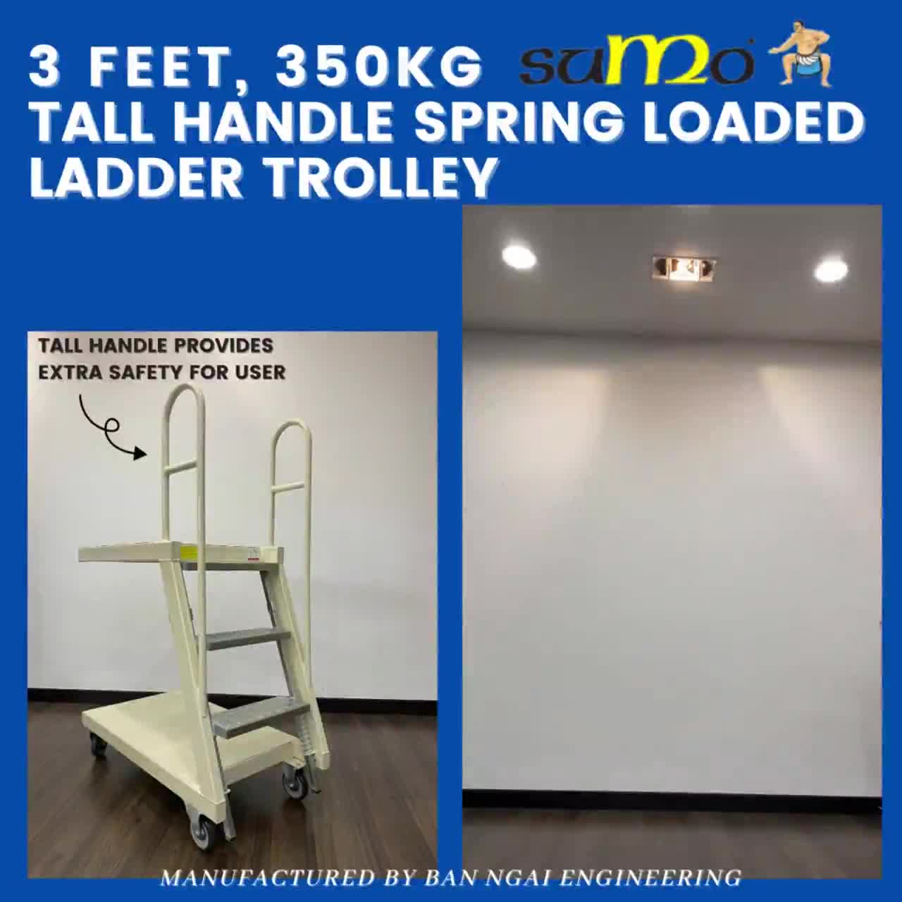 SUMO 3 Feet Tall Handle Fully Welded Spring Loaded 2 in 1 Platform ...