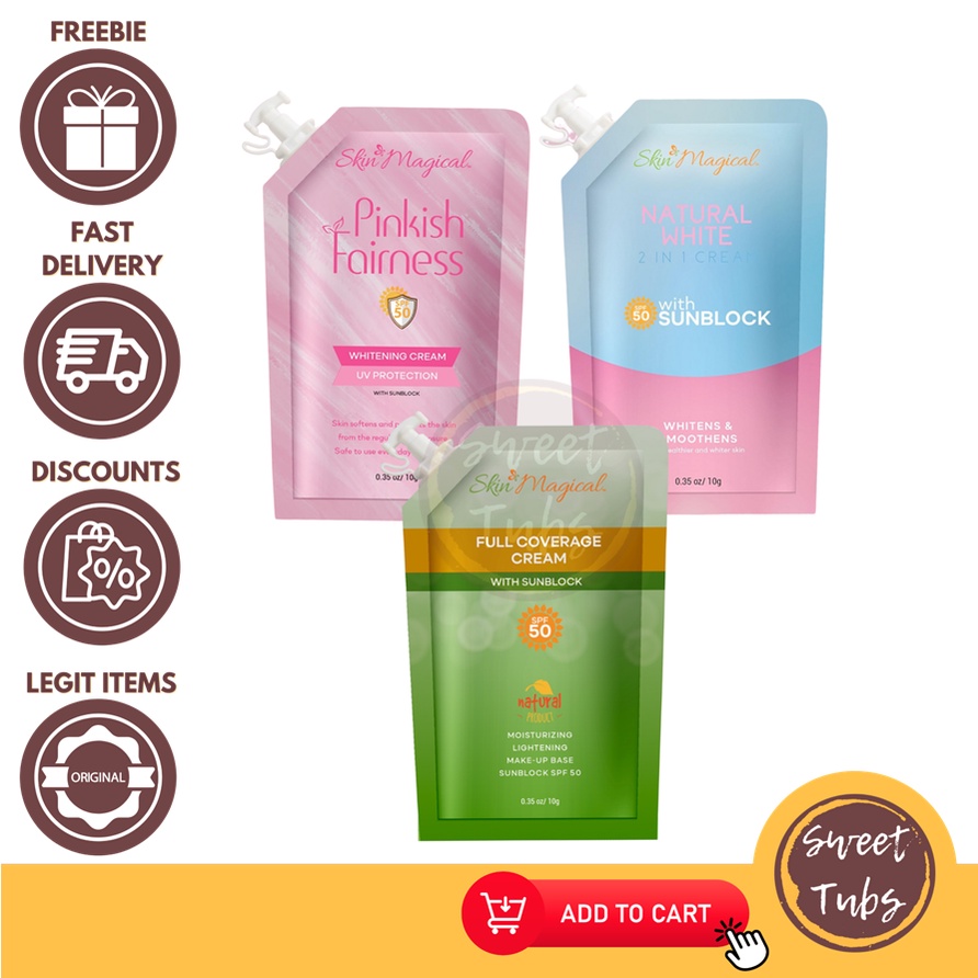 Skin Magical Pinkish Fairness 2 in 1 Natural White Full Coverage with ...