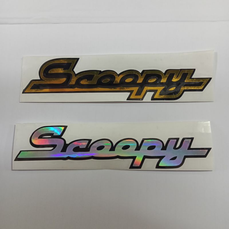 Scoopy STICKER STICKER CUTTING LOGO SCOOPY HOLOGRAM MOTORCYCLE STICKER ...