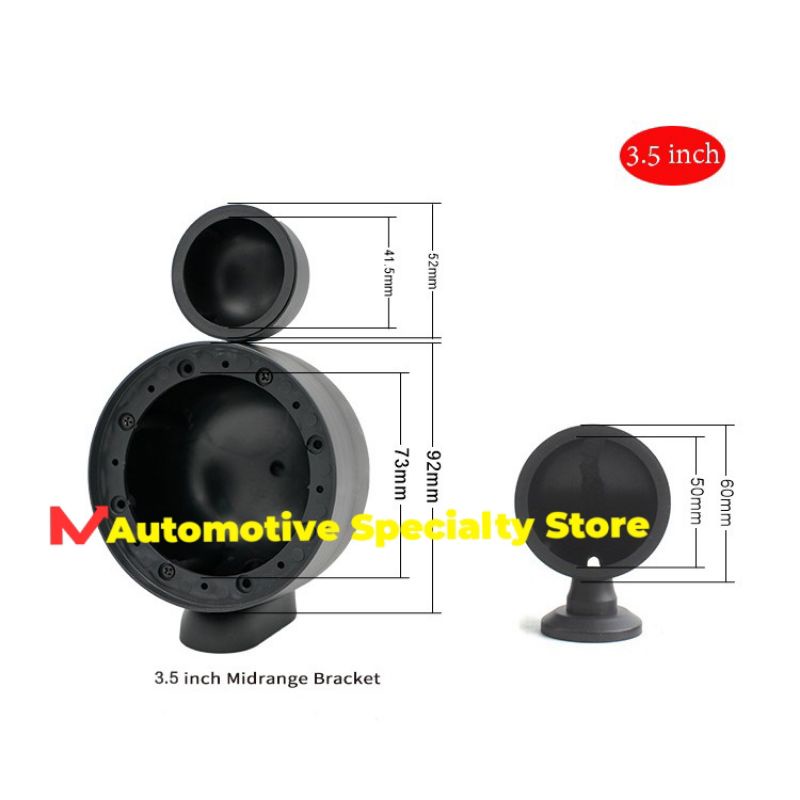3.5 4 inch Car Audio Three-way Tweeter Bracket Mid range Speaker Box ...