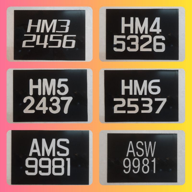 [READY STOCK] PLATE NUMBER MOTORCYCLE/NOMBOR PLAT NOMBOR | Shopee Malaysia