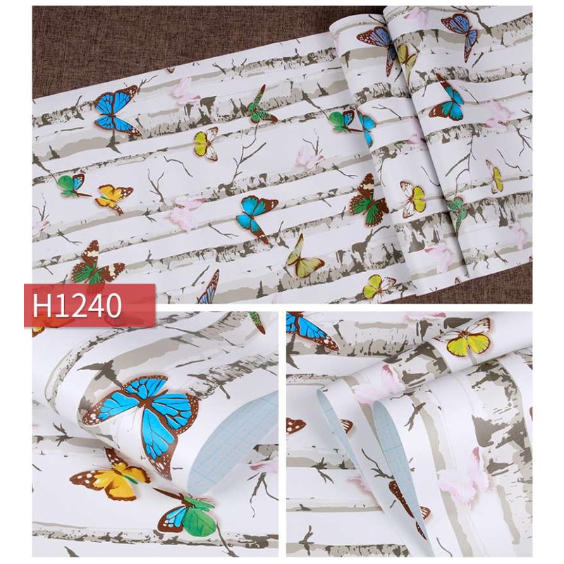 Corak Kayu Bamboo Buluh 2D PVC Wallpaper Sticker Self Adhesive Water ...