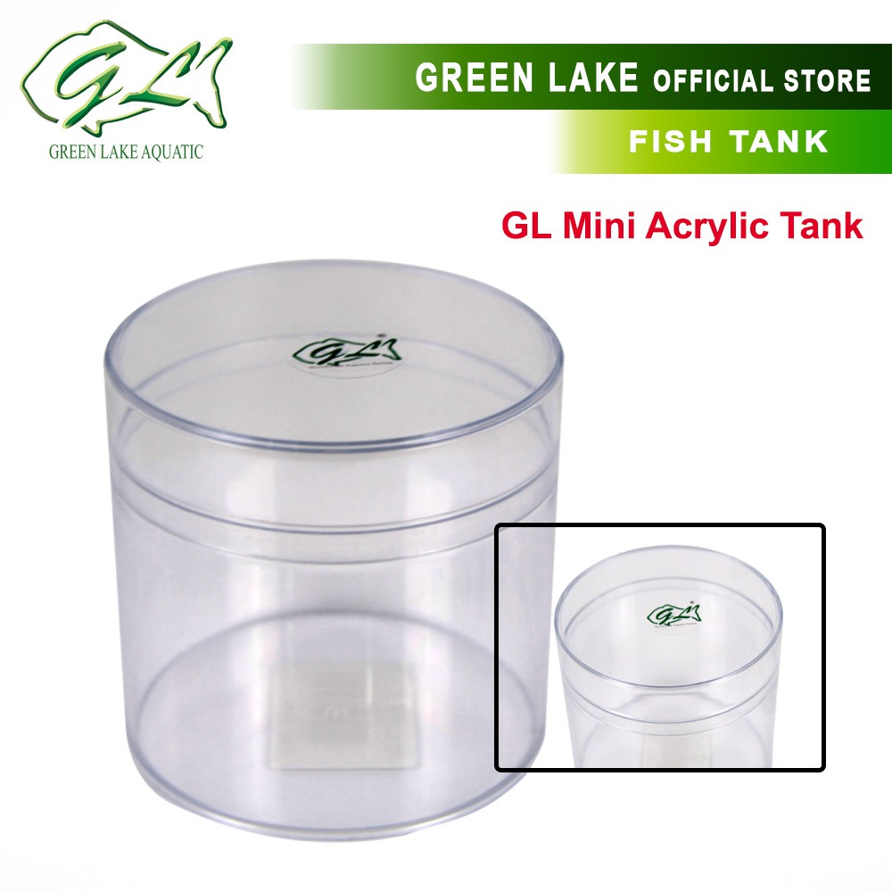 Crystal Clear GL Mini Acrylic Fish Tank [Round] Aquatic Aquarium Fish ...