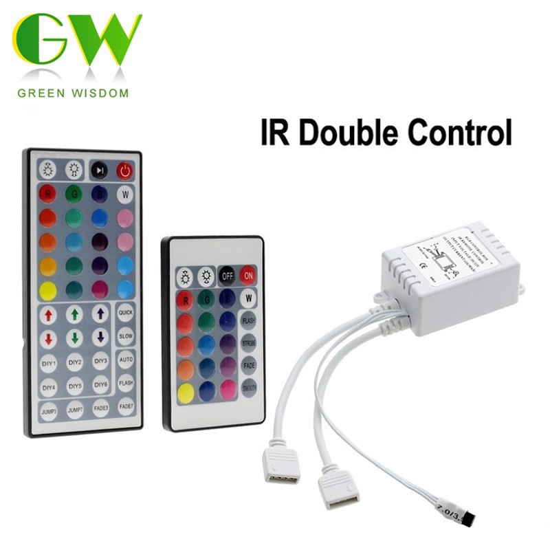 DC12V 44 Key & 24 Key Double Output IR Remote Controller LED RGB Strip ...
