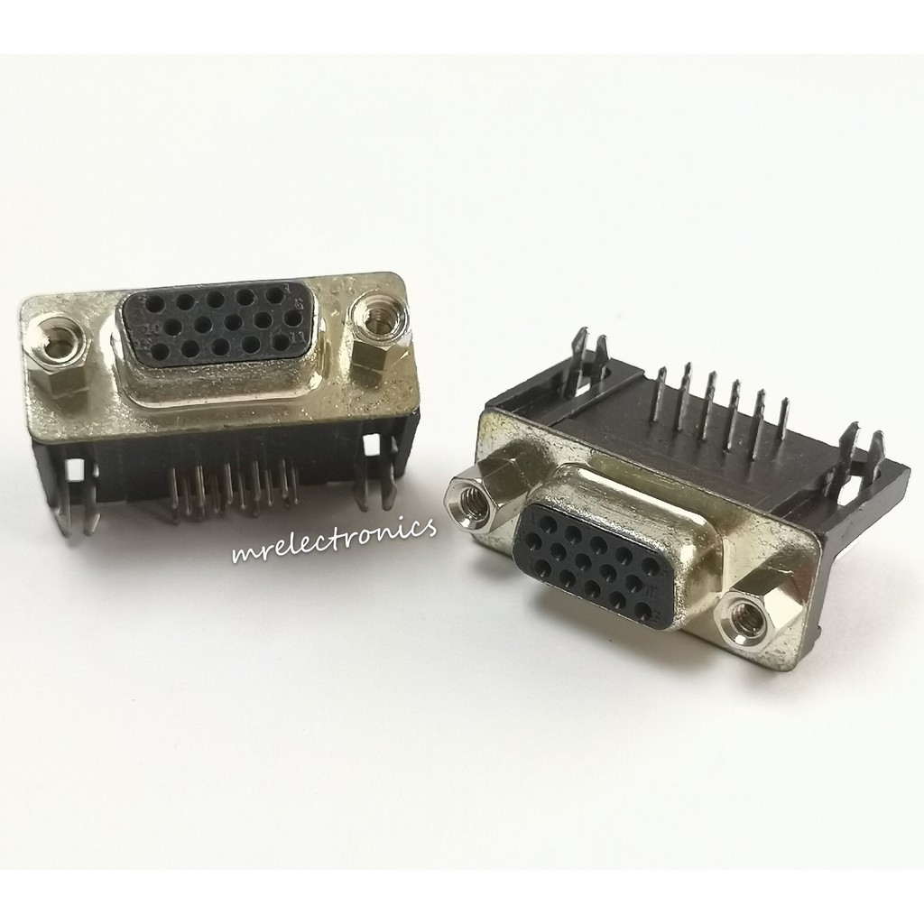 DB15 PIN 3 ROW FEMALE D SUB PCB MOUNTING RIGHT ANGLE. | Shopee Malaysia