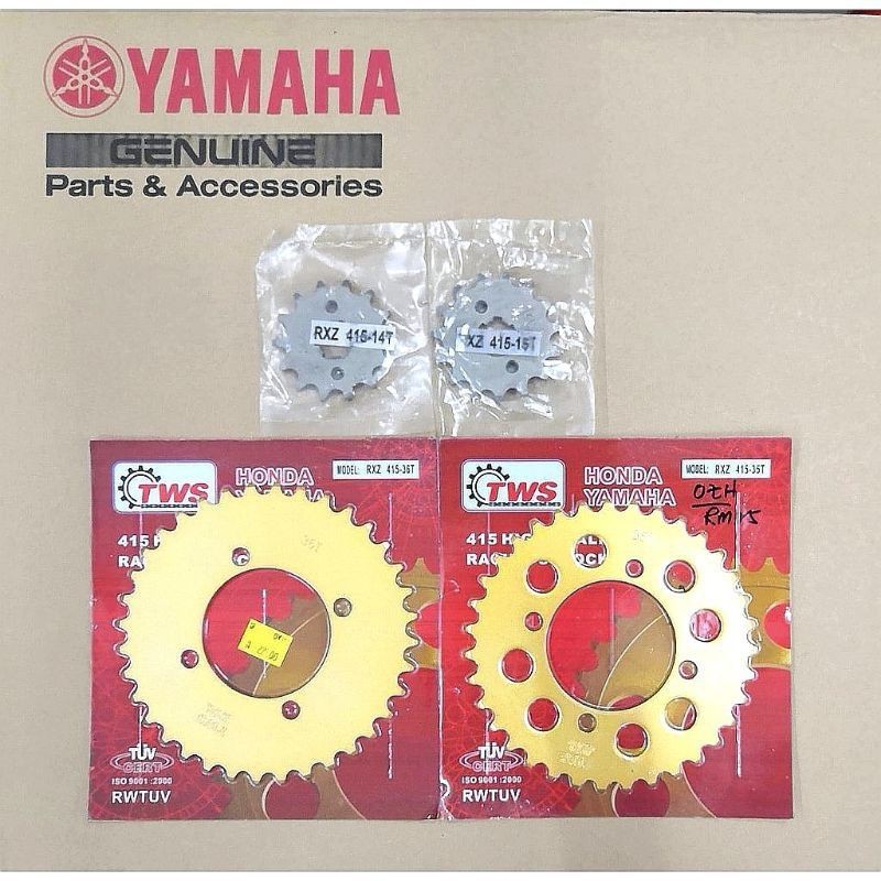 SPROCKET 415 RXZ Y125 LC135 LAGENDA Y110 Y100 REAR SPOKET SPOCKET GOLD LC SRL110 SS 125ZR ...