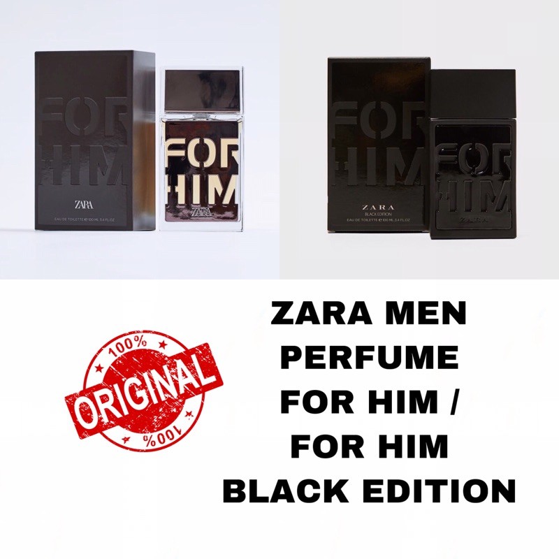 [ORIGINAL] ZARA MAN PERFUME FOR HIM / FOR HIM BLACK EDITION (EDP ...