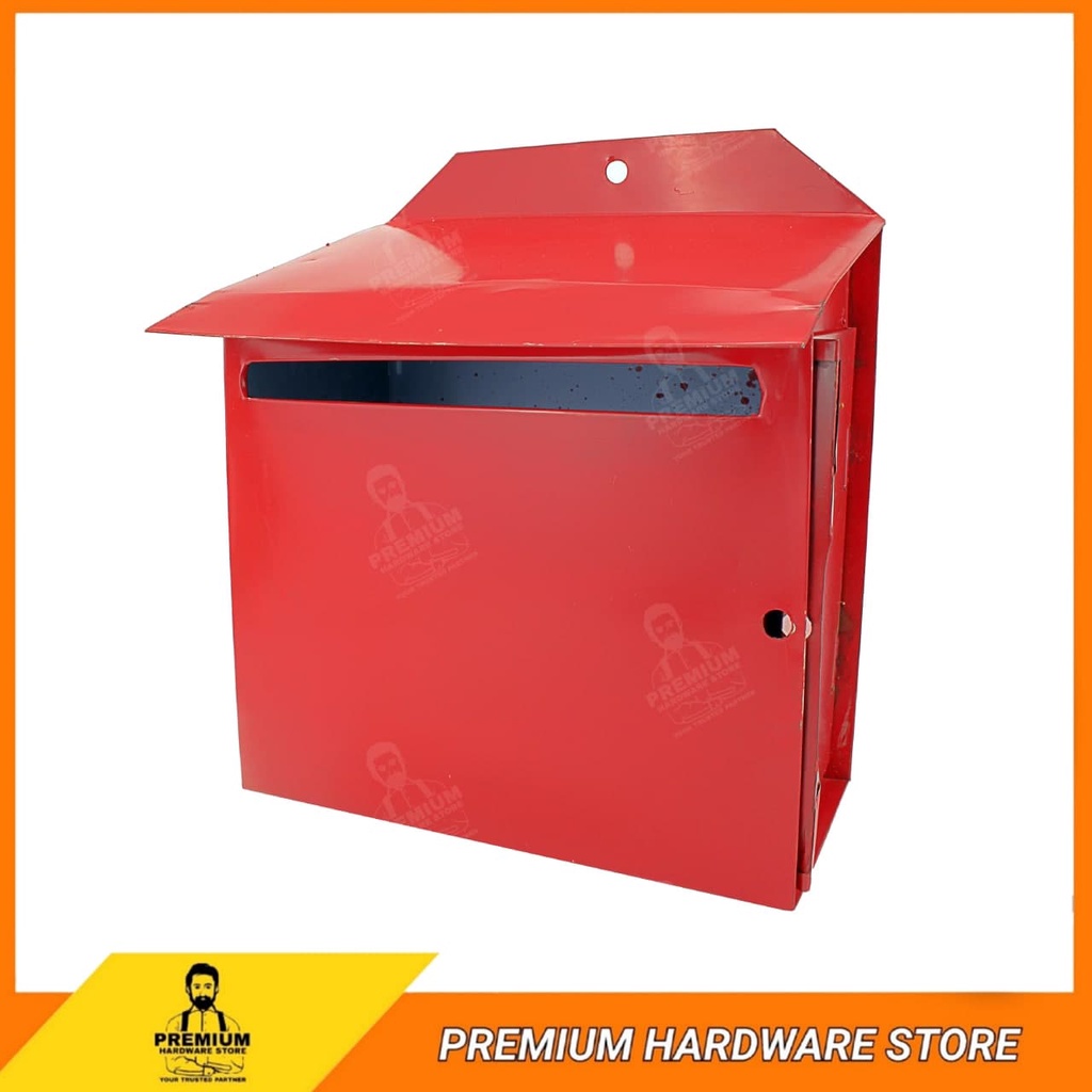 METAL LETTER RED BOX METAL MAIL BOX POST LETTER BOX PETI SURAT BESI ...