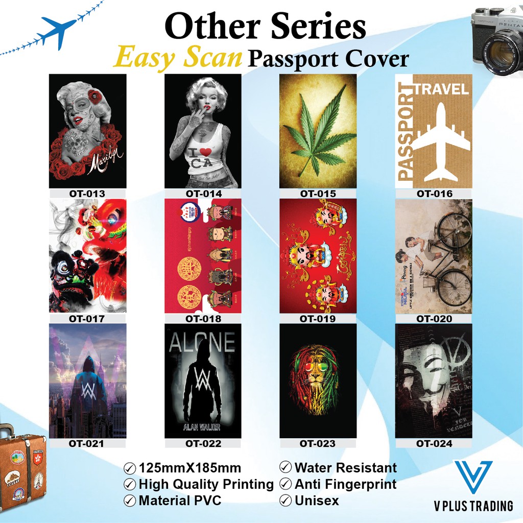 Passport Cover Other Series ( OT-013 to OT-024 ) | Shopee Malaysia