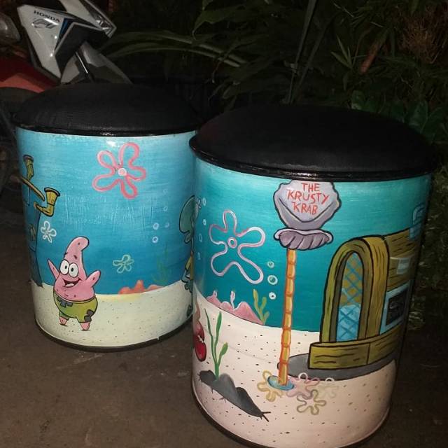 Patrick Star Character Iron Barrel Chair | Shopee Malaysia