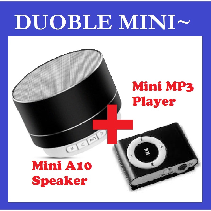 [Double Mini] Mini A10 Speaker+Mini MP3 Player (TF USB FM Wireless ...