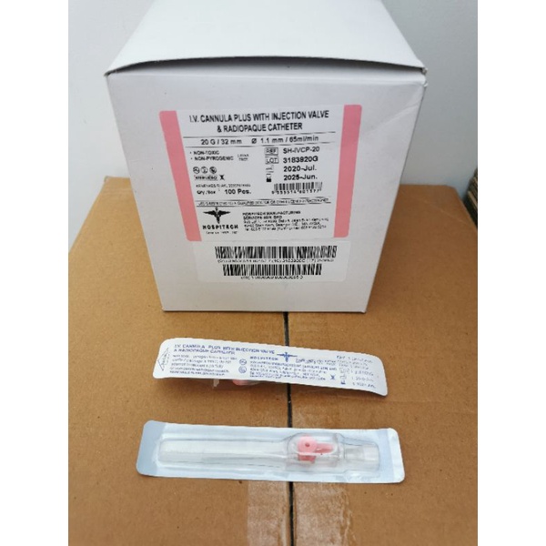 Hospitech IV Cannula 18G 20G 22G Catheter with Valve - 1PC | Shopee ...