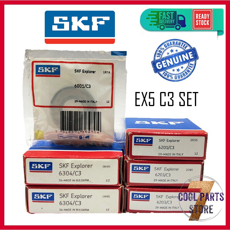 SKF C3 EX5 Engine Bearing Set C3 SKF Honda EX5 Dream Wave100 - 100% ...