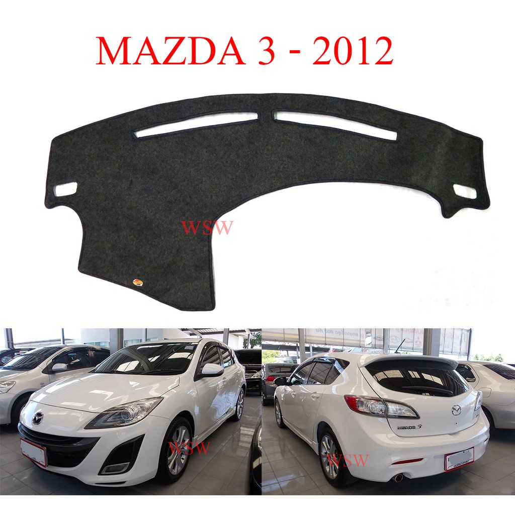 MAZDA 3 2012-2015 Models Without Screen Display 3 Gray DASH MAT COVER ...