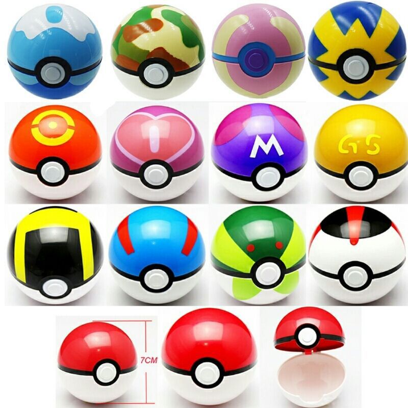 Go Pokemon Pokeball Pop-up 7cm Plastic Ball Toy Action Figure Games ...