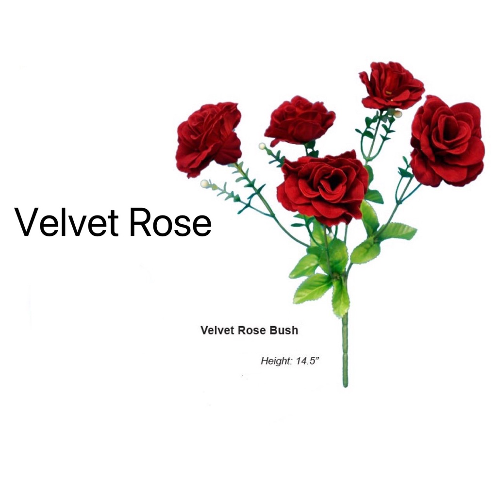 Velvet Rose Bush / Bunga Rose Baldu /pc | Shopee Malaysia