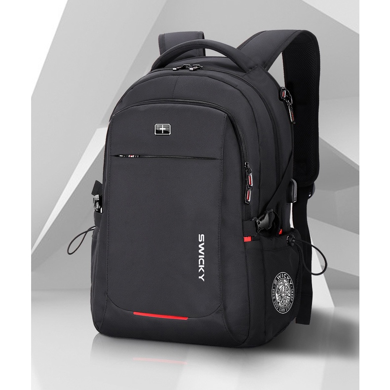 SWICKY Multiple Waterproof Laptop Bag Beg Bagpack Business Travel Bag ...