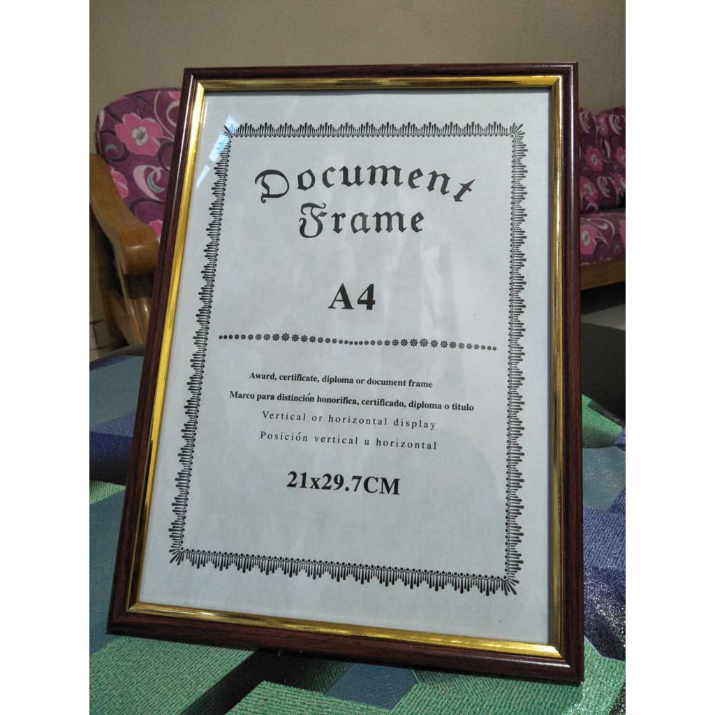Certificate A4=3.99RM X 4PCS / Picture Frame A4/ Frame Gambar Sijil A4 ...