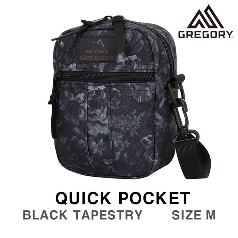 [💯% ORIGINAL] GREGORY QUICK POCKET BLACK TAPESTRY 🔥🔥🔥 | Shopee Malaysia