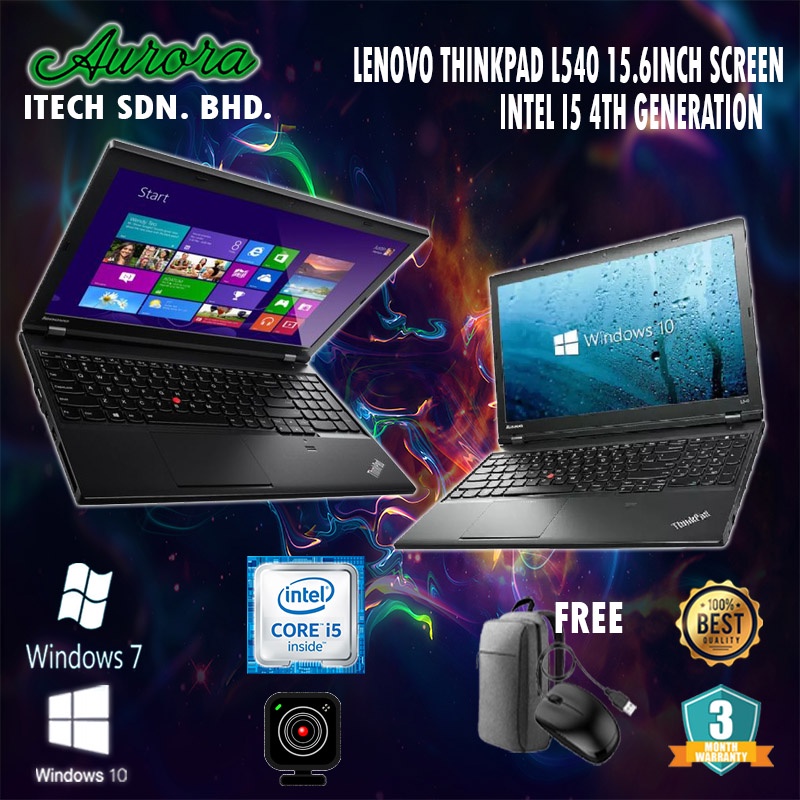 Core i5 4th Generation Lenovo Thinkpad L540 Laptop / 4-8GB RAM / 120GB-240GB SSD / WINDOW 7-10 / ...