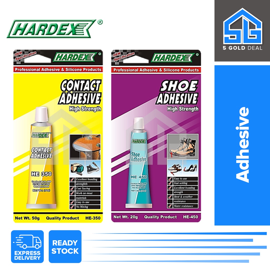 HARDEX HE450 Shoe Adhesive Glue High Strength Gam Gum Kasut 20g ...