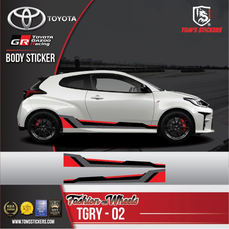 💥💥 GR TOYOTA GAZOO RACING CAR BODY STICKERS SET TGRY-02 | Shopee Malaysia