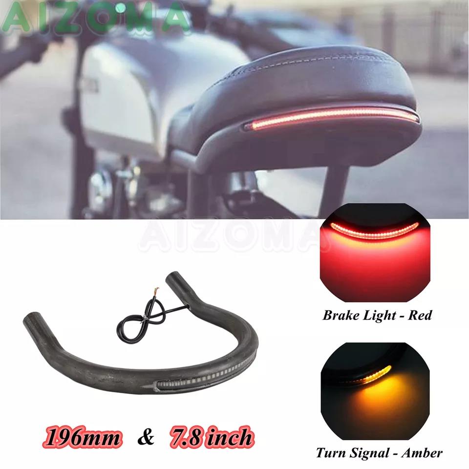 Steel Cafe Racer Rear Seat Hoop LED Taillight Frame Loop For Suzuki GS ...