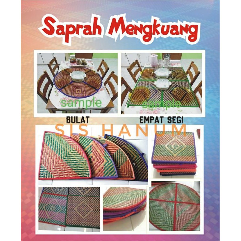 Tikar Mengkuang bulat saprah Mengkuang bulat saprah boleh lipat saprah ...