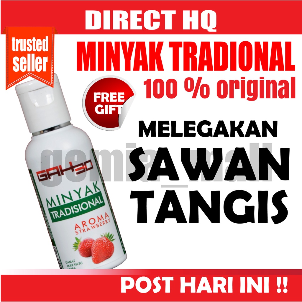 Minyak Gaherbs Original Direct HQ Aroma Strawberry - Luka, kencing ...