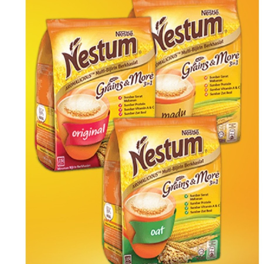 Nestlé Nestum 3 in 1 Cereal Grains (Original, Oat, Honey, Chocolate ...